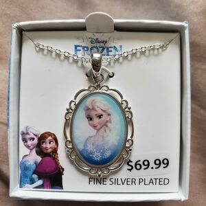 Disney | Jewelry | Disneys Frozen Elsa Necklace Fine Silver Plated 8 ...